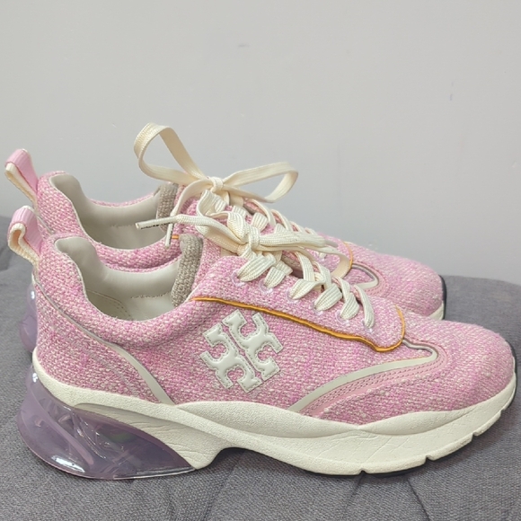 Tory Burch | Shoes | Tory Burch Good Luck Trainer Tweed With Pink ...